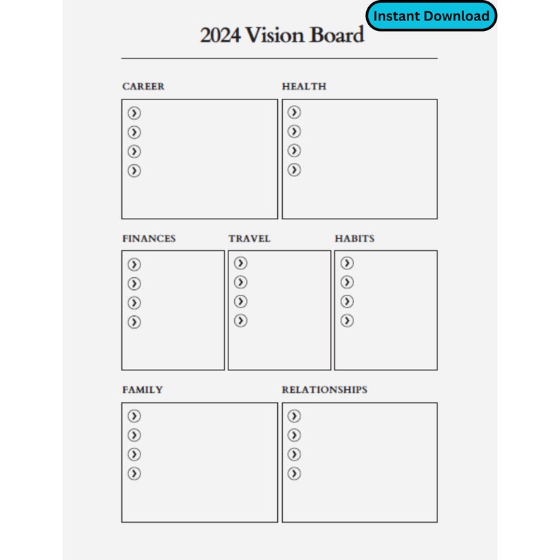 Vision Board, Personal Goal Plan, Personal Goals 2024, Goal Planner ...