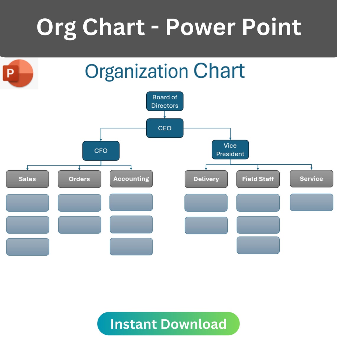 Org Chart Power Point, Organizational Chart, Business Plan Powerpoint ...