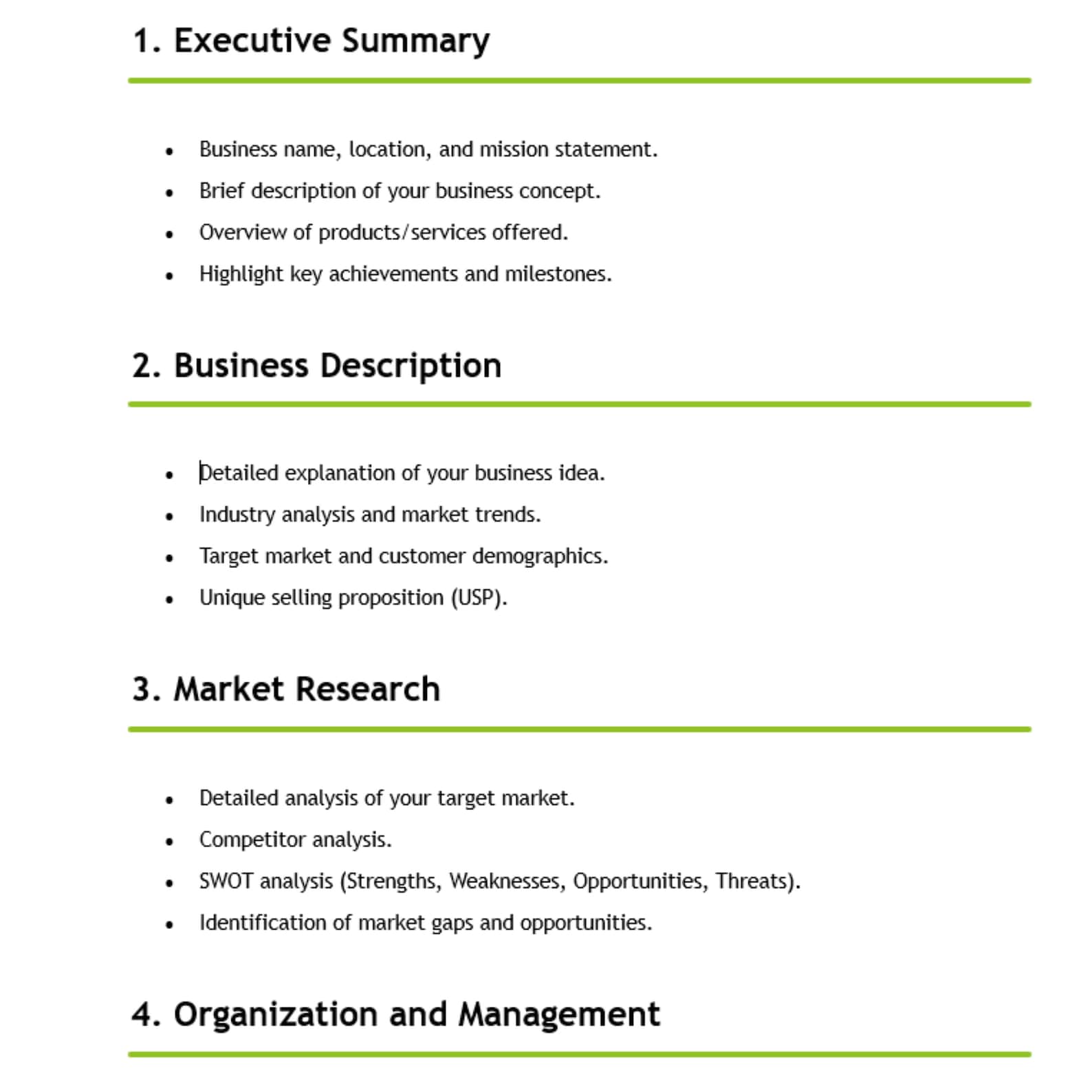 Business Plan Template, Business Plan Summary, Business Proposal ...
