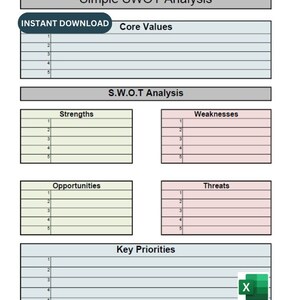 SWOT, Strategic Plan Template, Strategic Planning, SWOT Analysis ...
