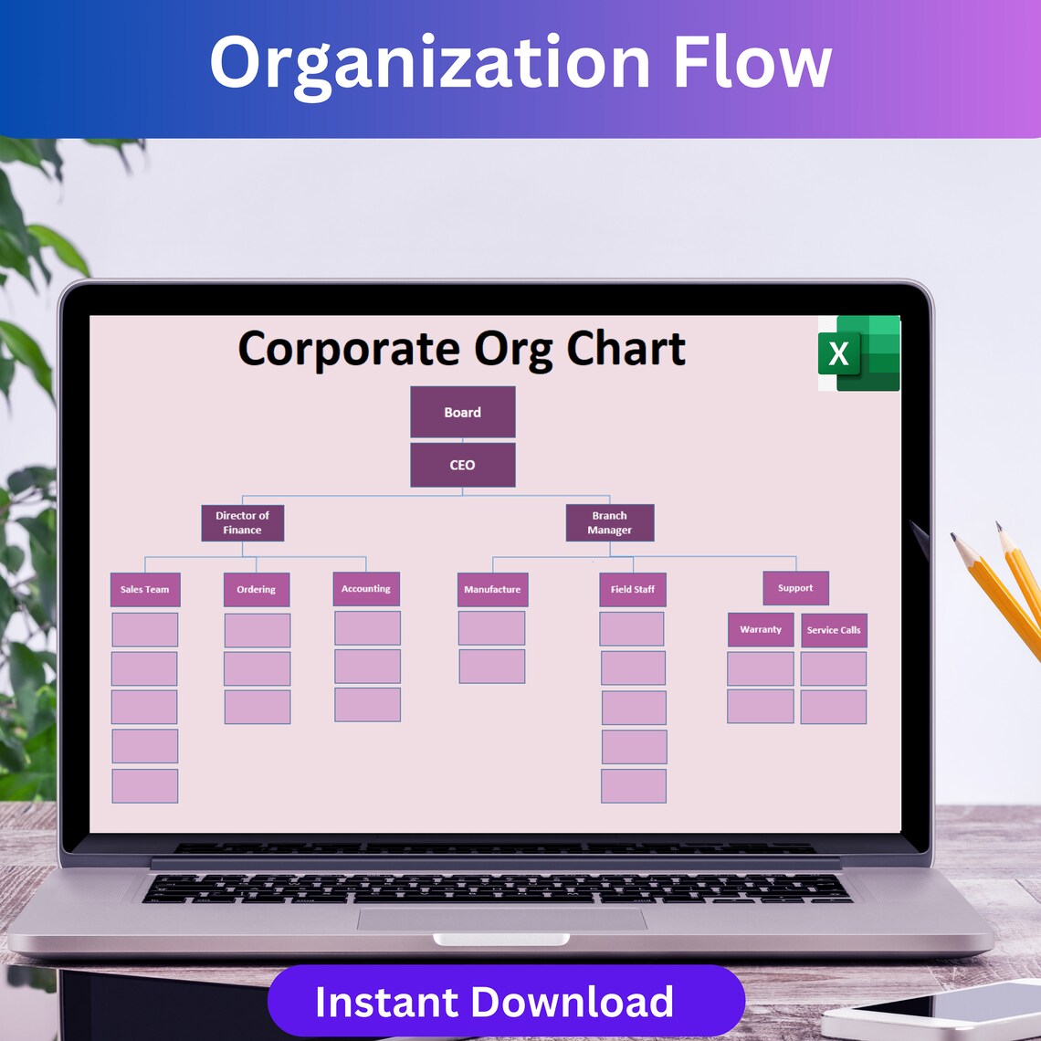 Organization Flow Chart, Company Org Chart Template, Organizational ...