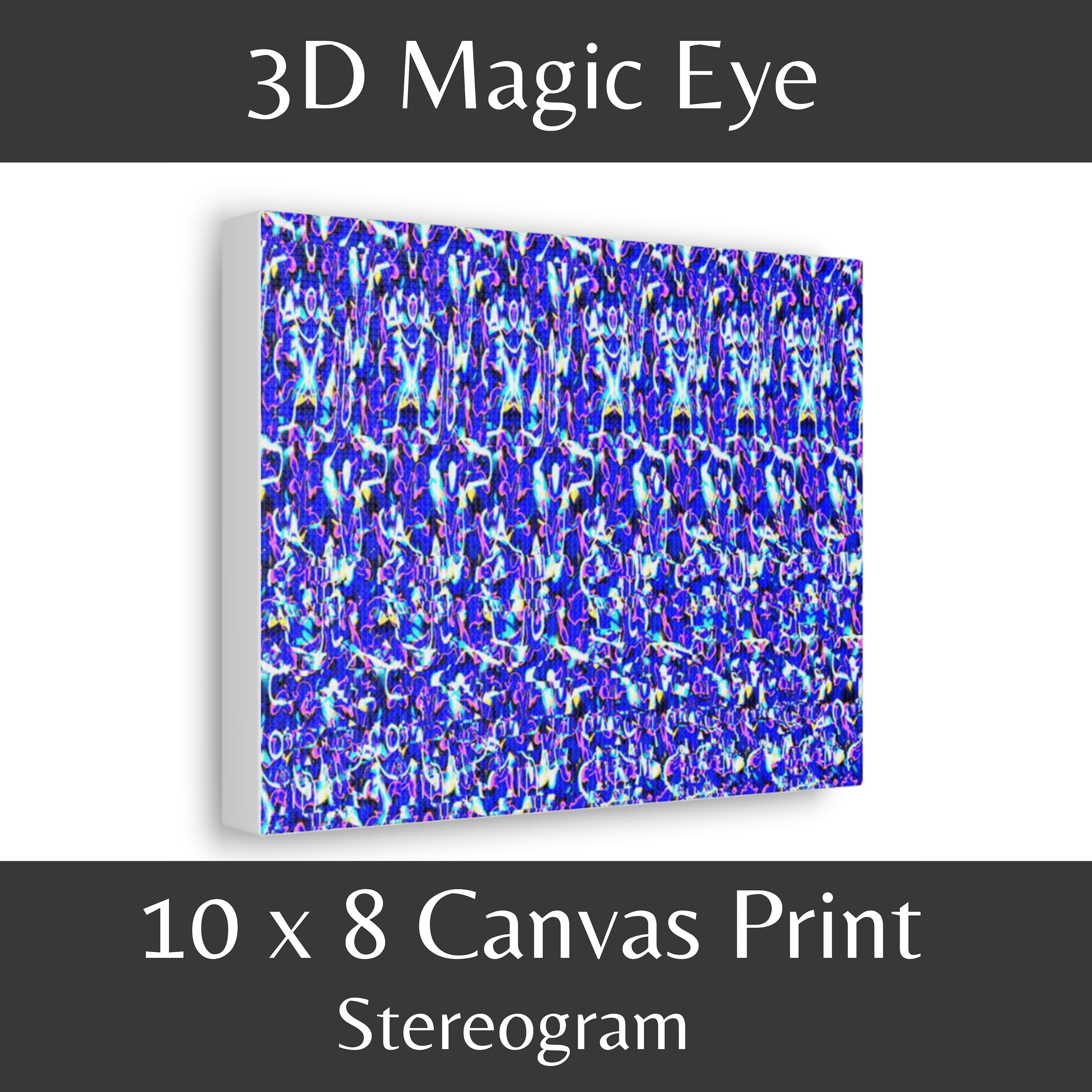 3D Magic Eye Canvas Art, Stereogram Canvas Artwork, Home Decor, Majic ...