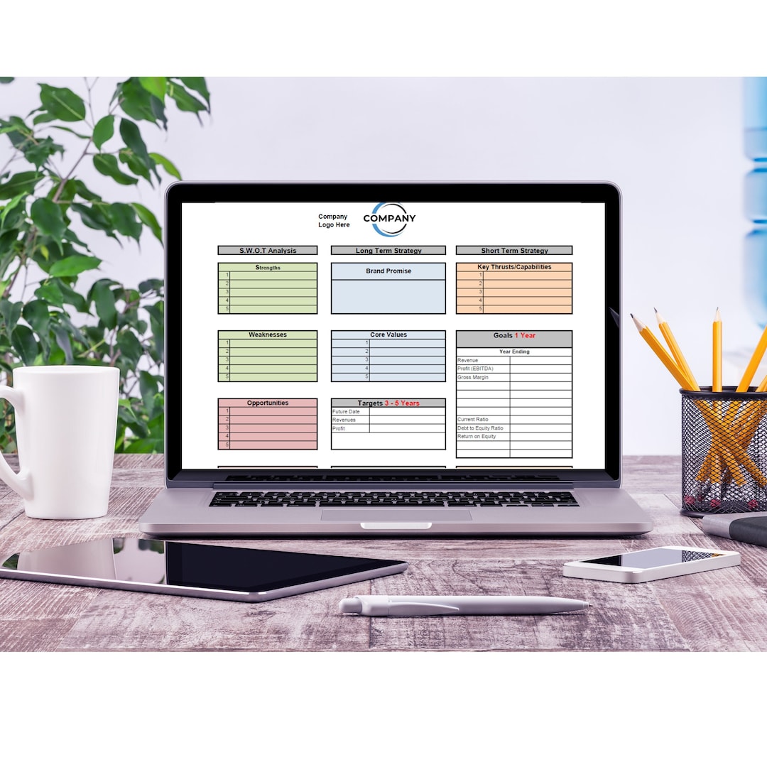 One Page Strategic Plan, Strategic Plan, Business Plan for Business ...