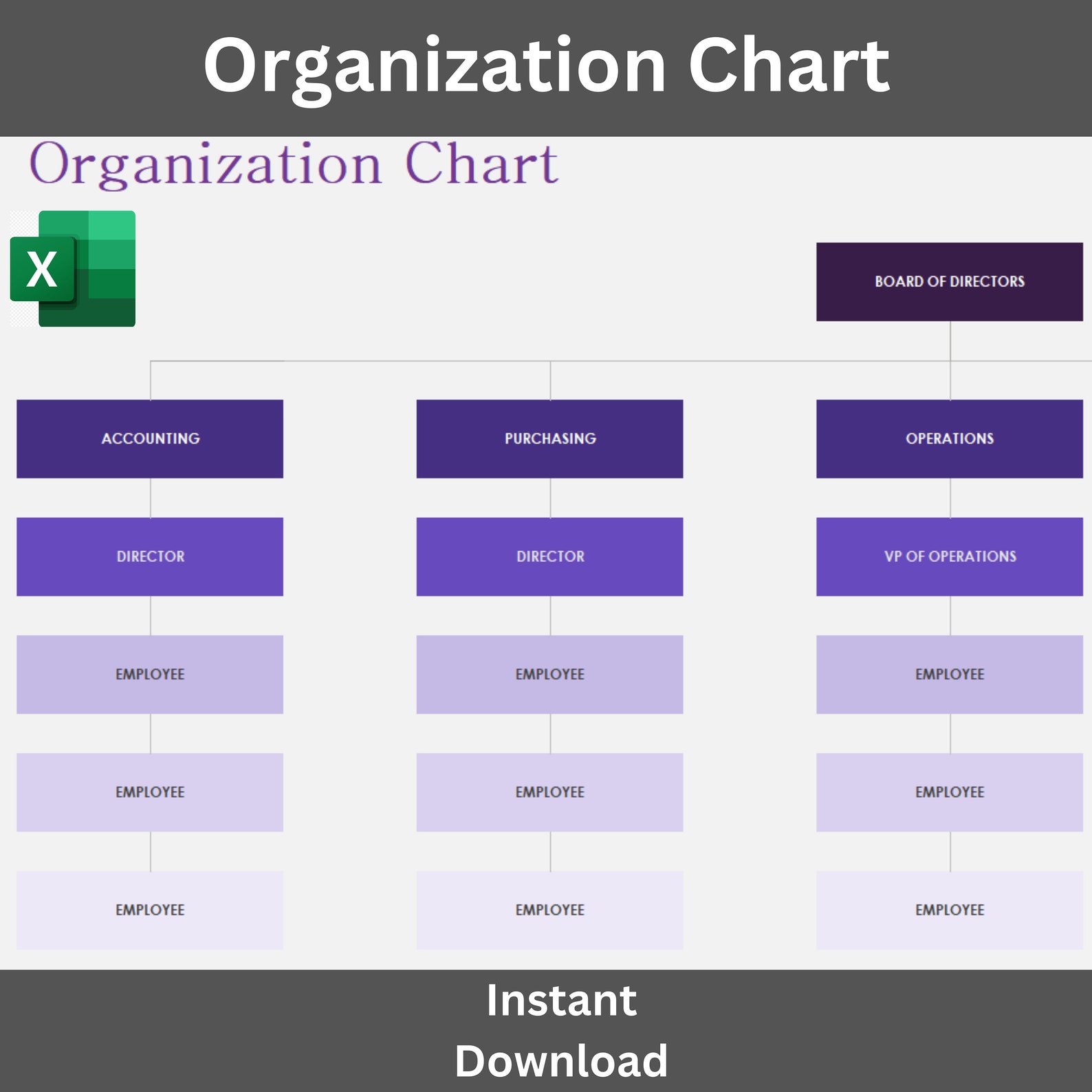 Employee Structure Template, Company Org Chart, Organizational Chart ...