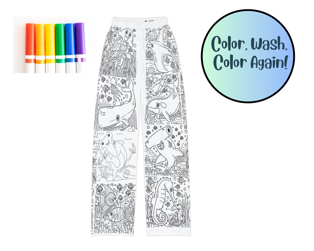 Coloring Pajamas, Color Me Pajamas, Colour Me Clothing, Marker ...