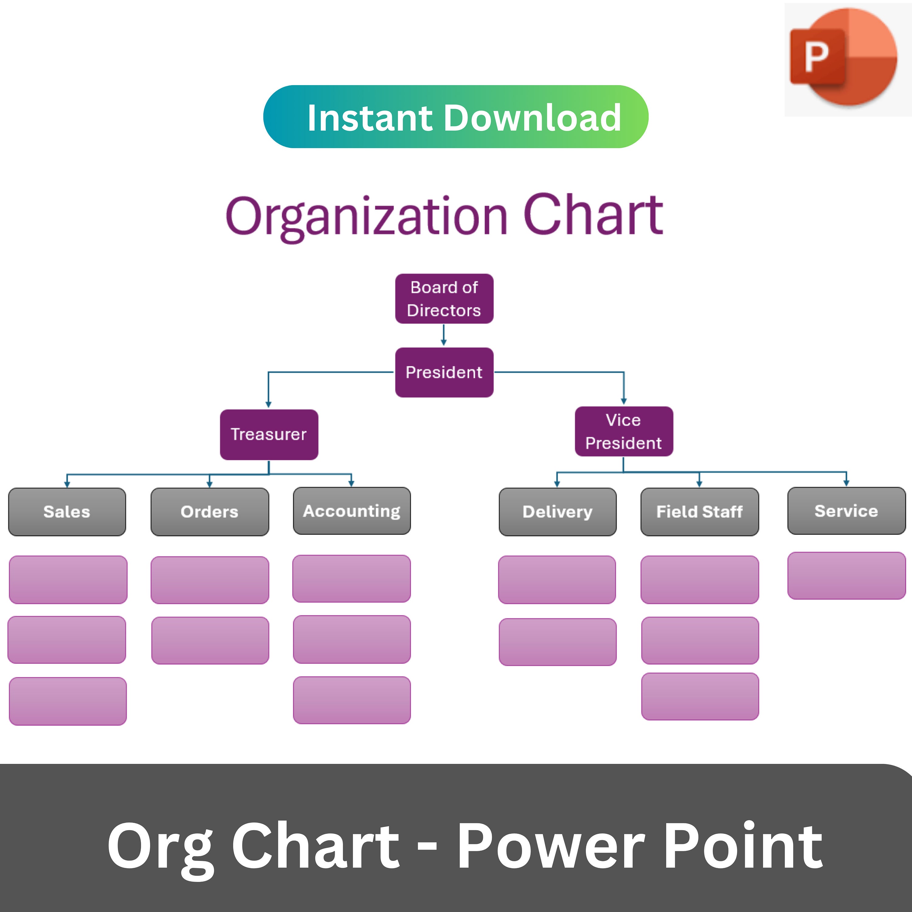 Organizational Chart, Non Profit Structure Template, Power Point ...