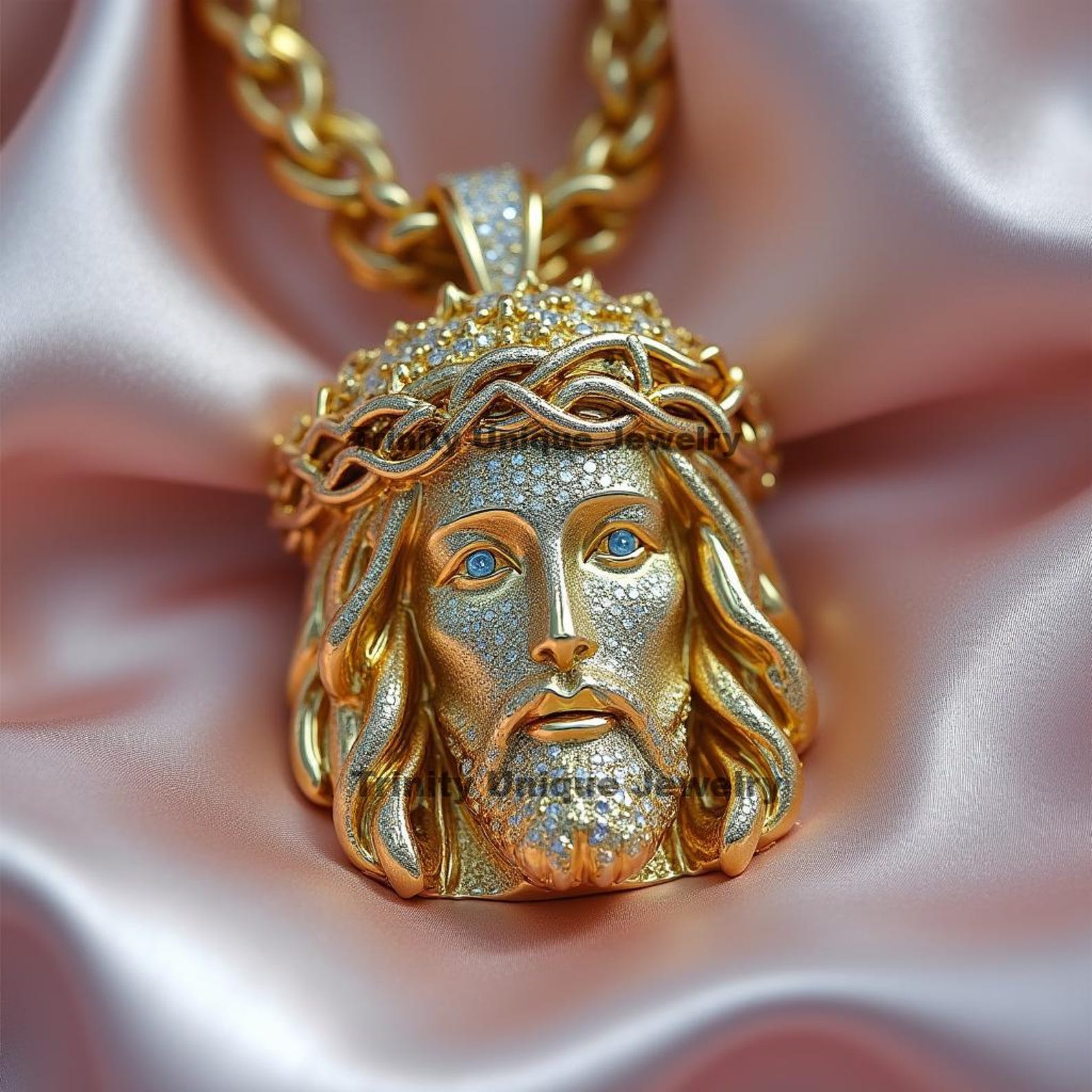 925 Sterling Silver Spiritual Face Pendant Necklace | Dazzling ...