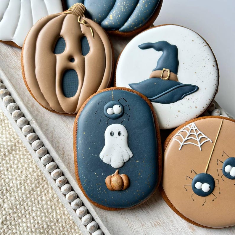 Halloween Decorated Cookies Royal Icing Pumpkin Gift - Etsy