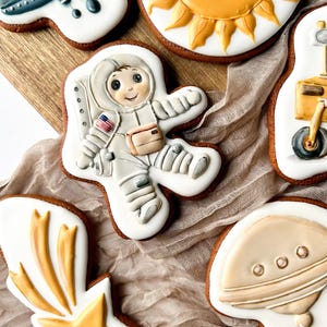 Custom Astronaut Cookies Birthday Space Theme Gift - Etsy