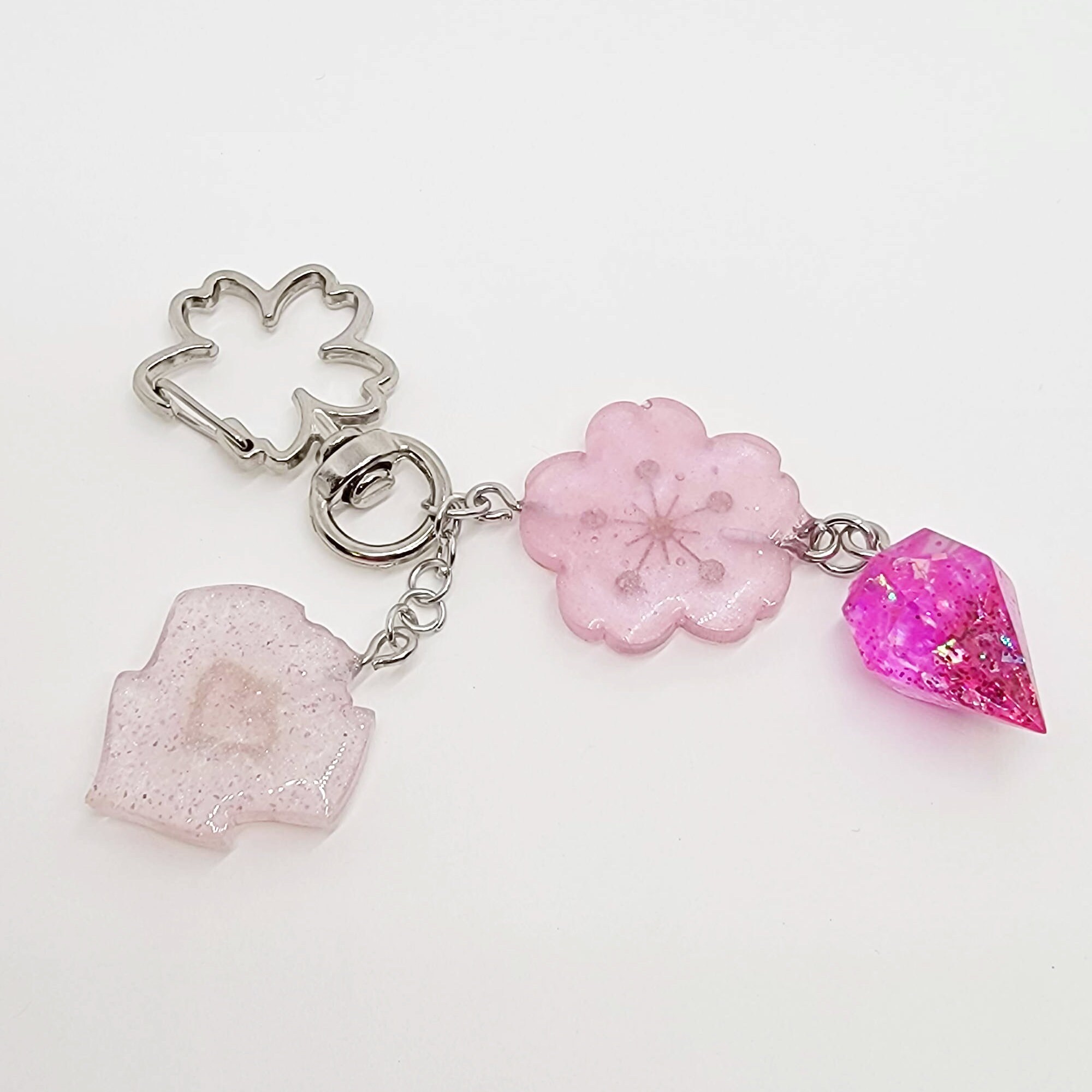 FFXIV All Job Stones Pink Sakura Keychain Charm, Final Fantasy XIV Soul ...