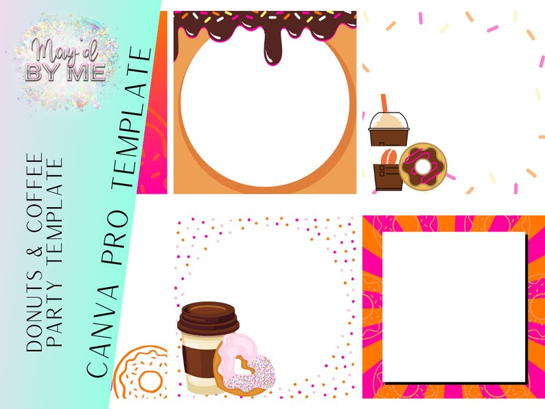 Donuts & Coffee Social Selling Party Canva Template - Etsy