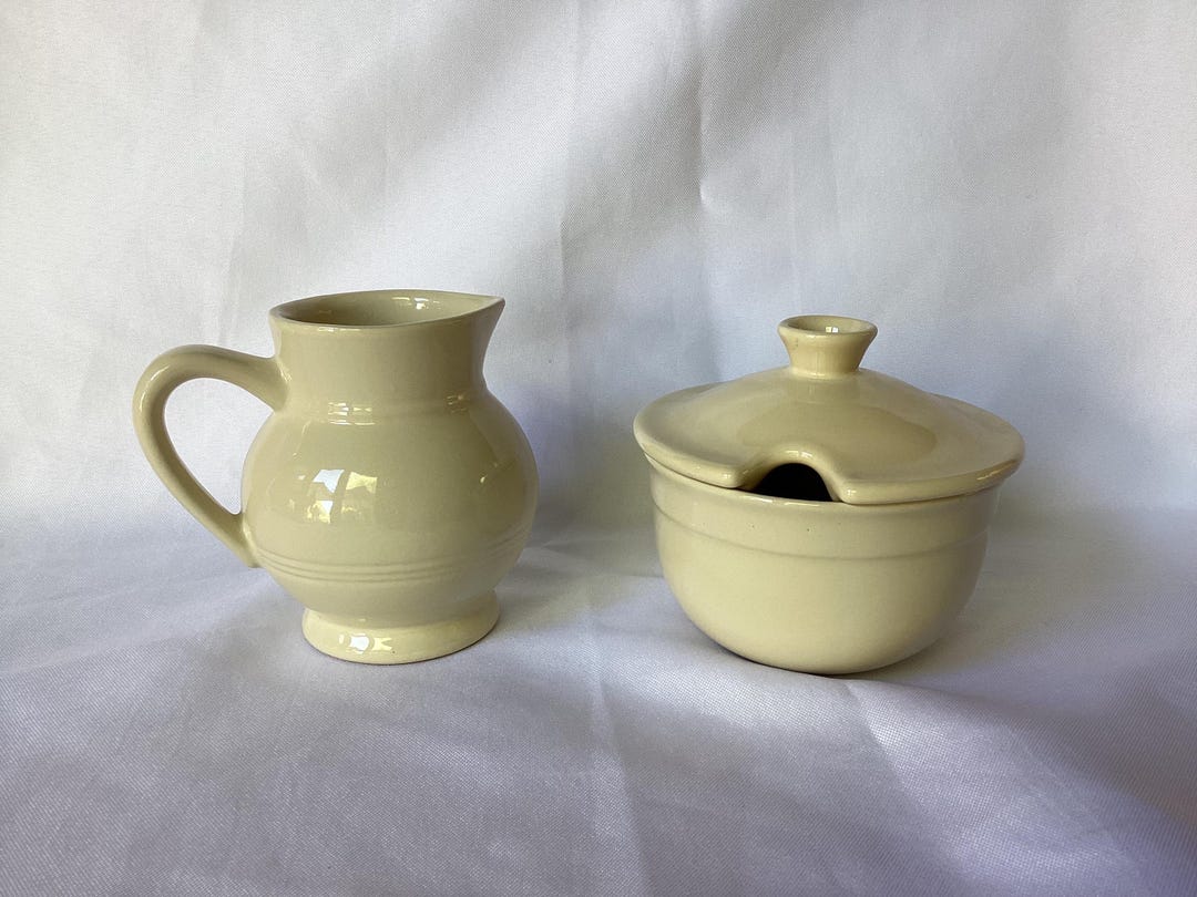Emile Henry “le Potier Crème” (ivoire) Sugar W/lid & Creamer Set - Etsy