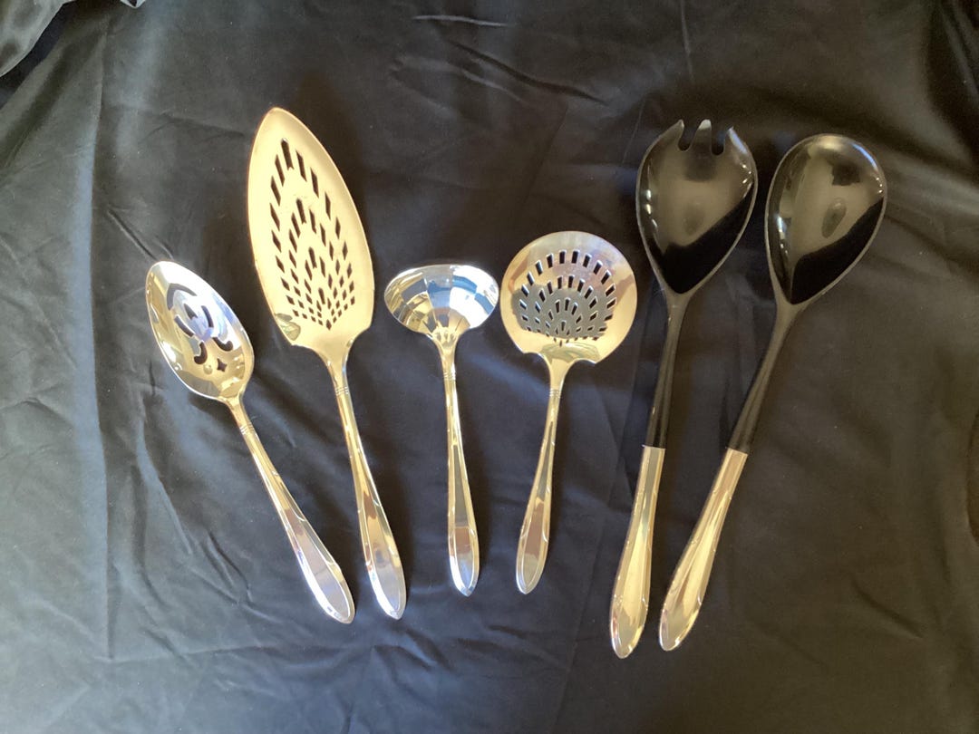 Vintage Oneida Nobility Plate “reverie” Pattern Flatware Serving Set ...