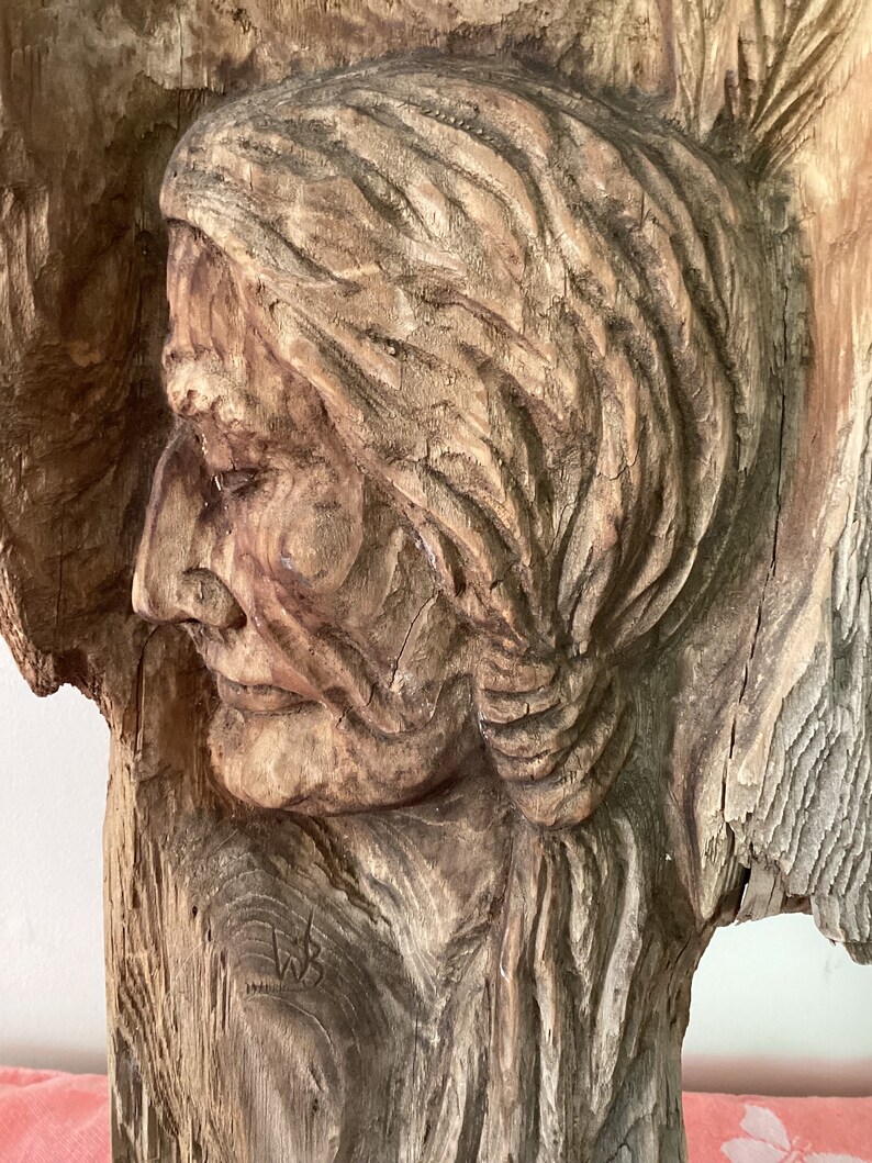 Native American Wood Spirit Wood Carving - Etsy