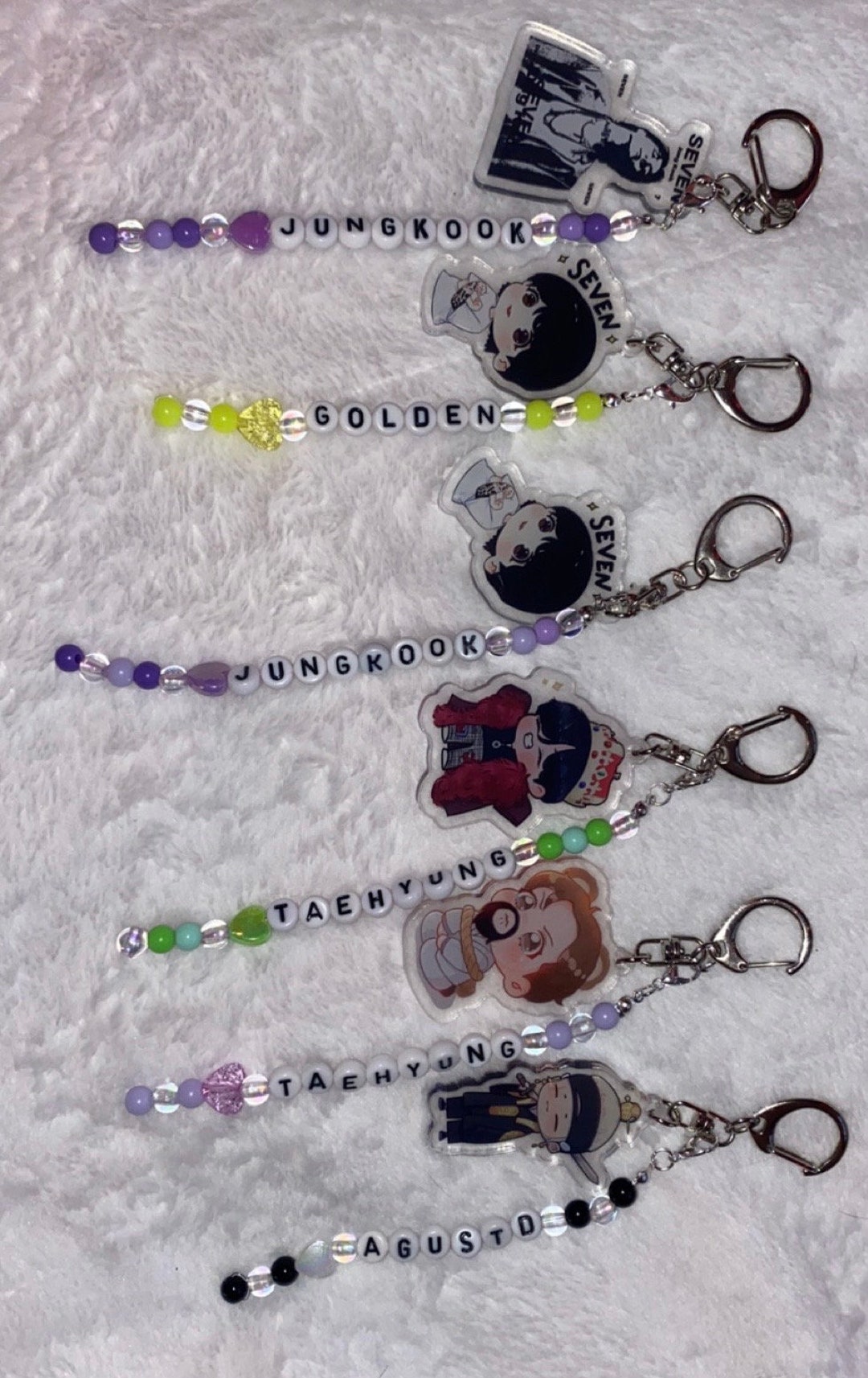 Bts V Taehyung Suga Agust D Jungkook Keychains - Etsy