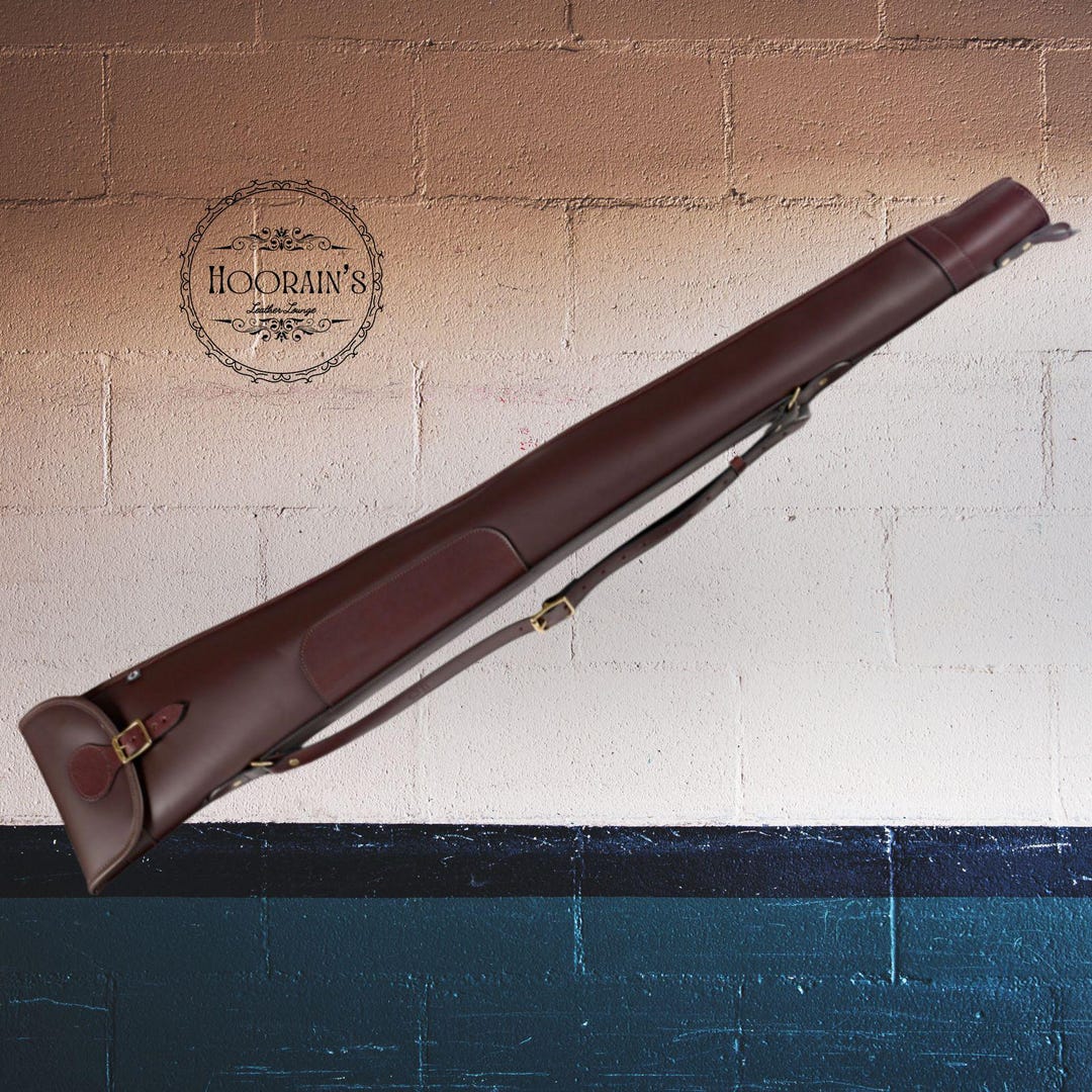 Antique Leather Shotgun Case, Handcrafted Leather Gun Holder, Shotgun ...