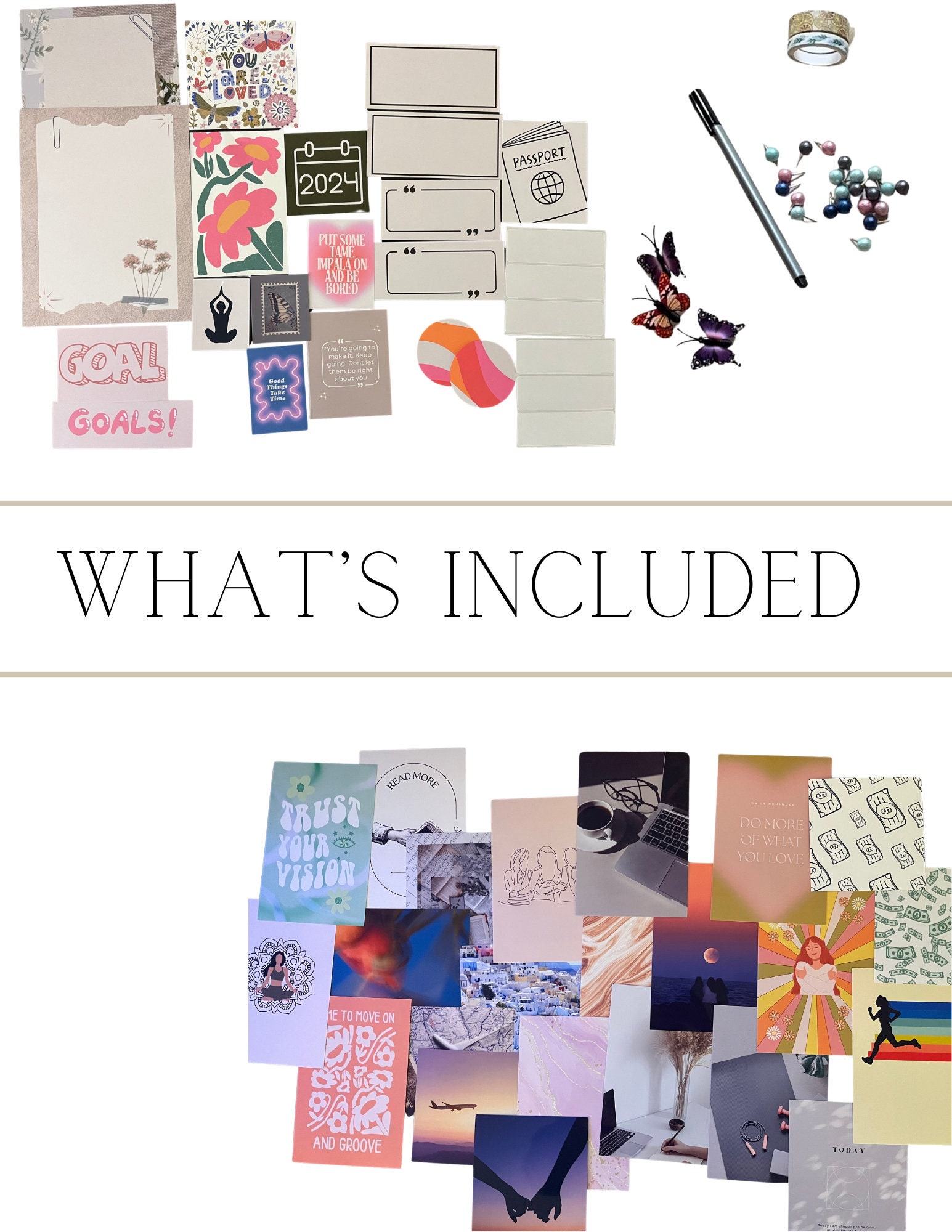Vision Board Kit | Affirmations, Goal Setting, Manifesting, | Gift for ...