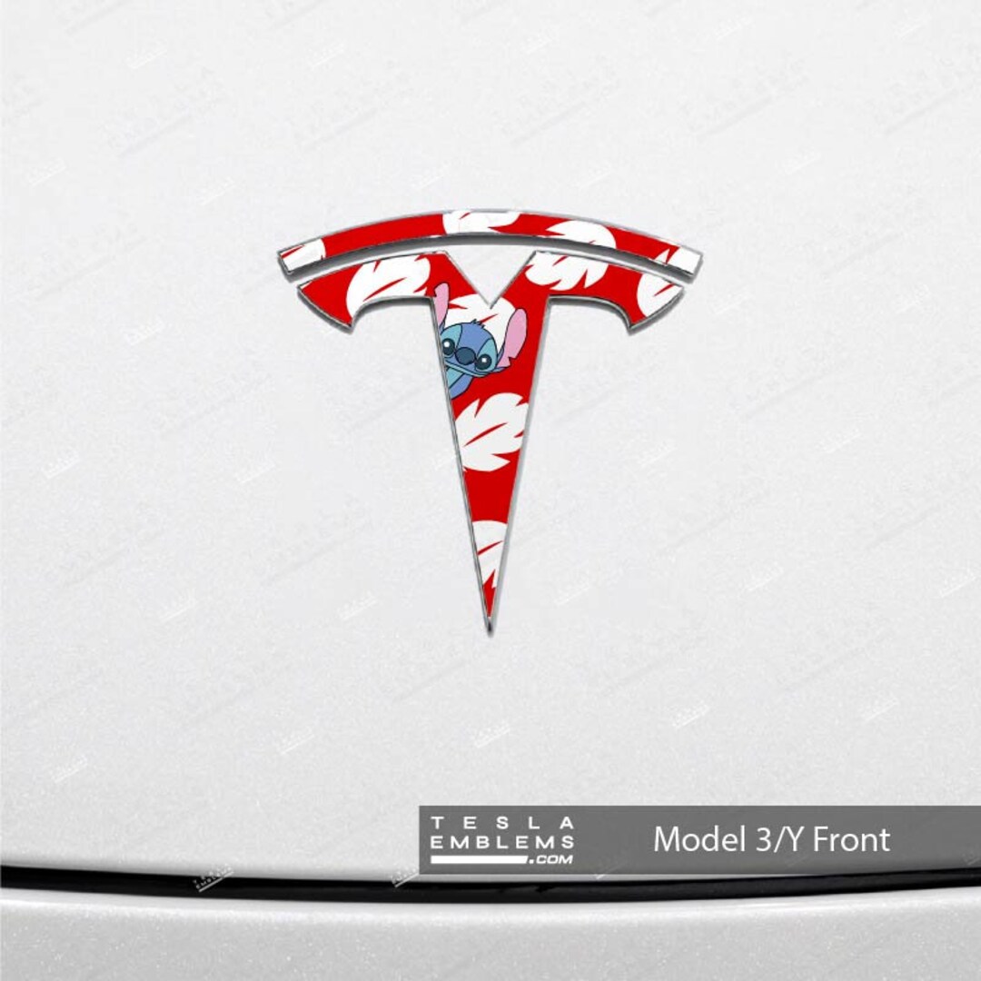 Lilo & Stitch Tesla Emblem Decals front Back - Etsy