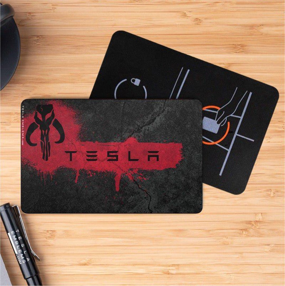 Mandalorian Tesla Keycard Decal - Etsy