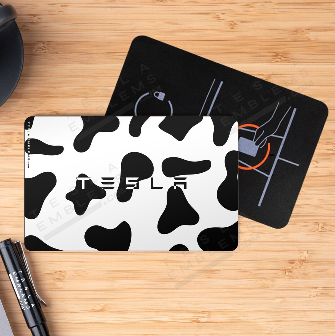 Holstein Cow Tesla Keycard Decal - Etsy