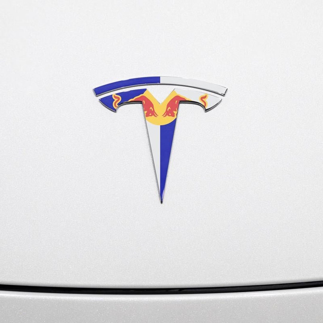 Red Bull Tesla Emblem Decals front Back - Etsy