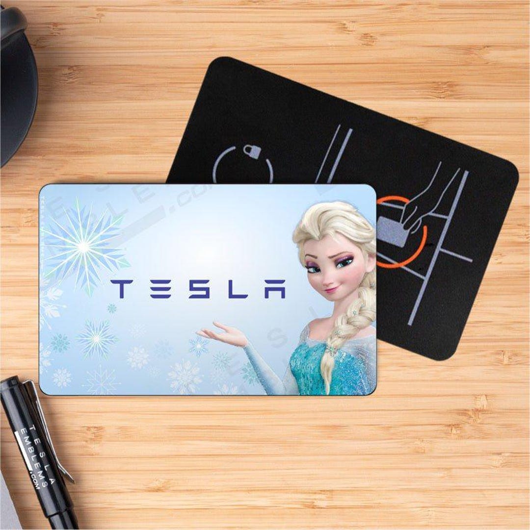 Frozen Elsa Tesla Keycard Decal - Etsy