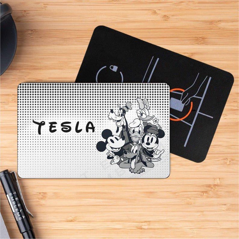 Retro Mickey Tesla Keycard Decal - Etsy