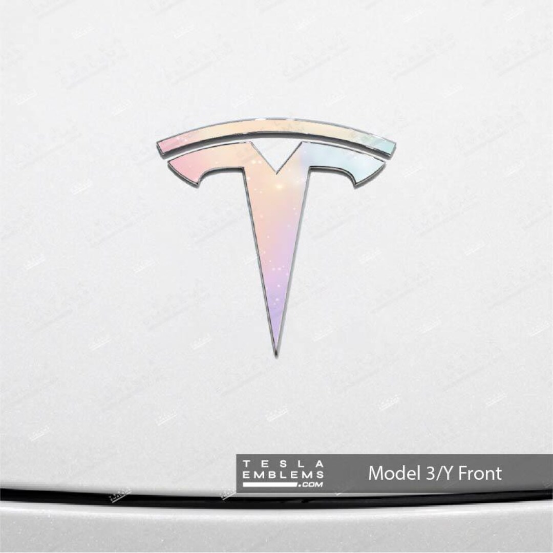 Pastel Galaxy Tesla Emblem Decals (front + Back) - Etsy