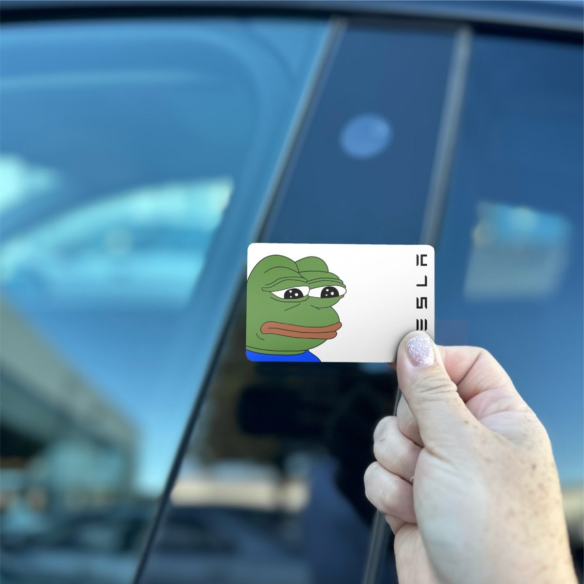Pepe the Frog Meme Tesla Keycard Decal - Etsy