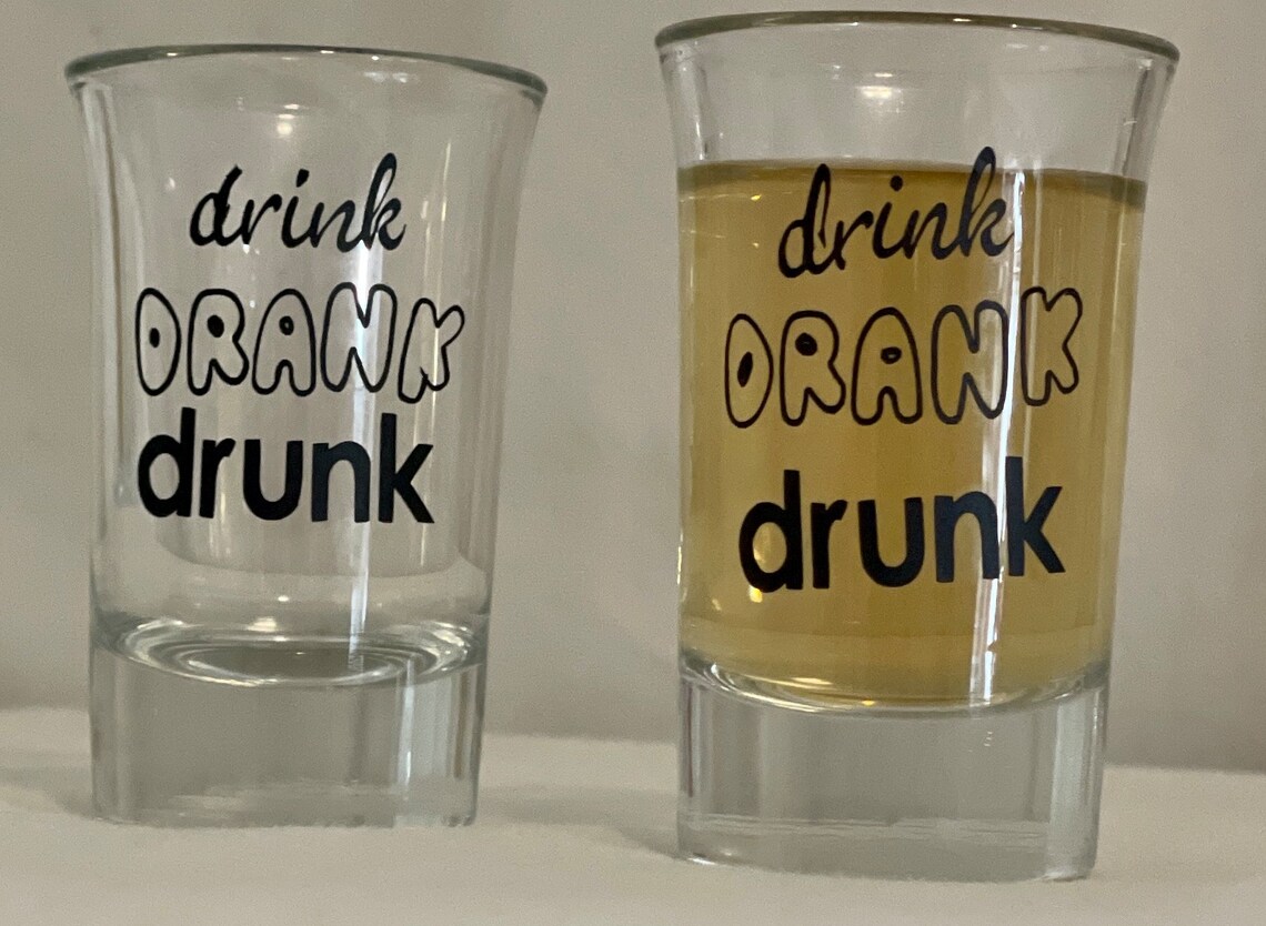 Funny Shot Glass Shot Glass Vinyl Decal Glass Vinyl Name Decal Shot ...