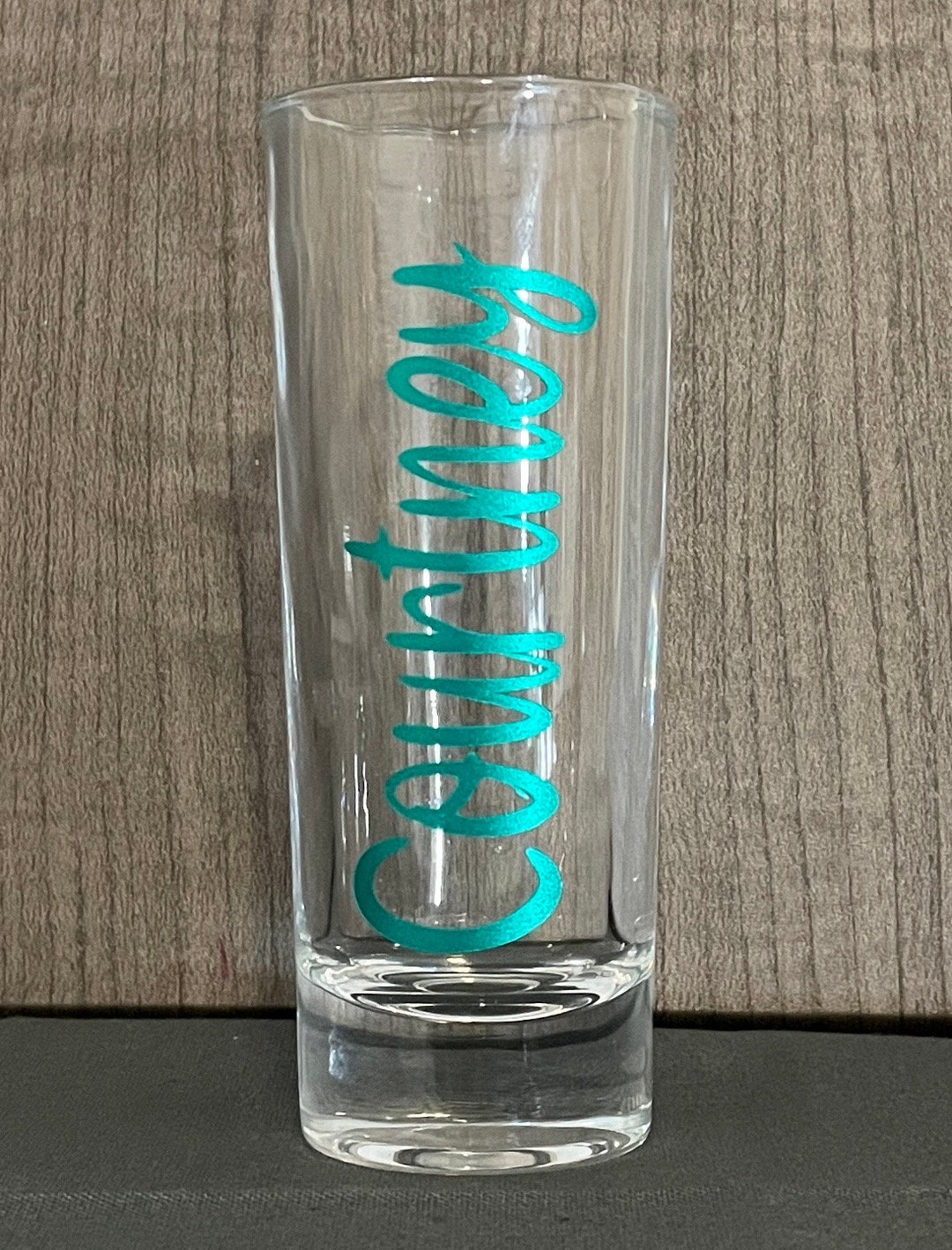 Shot Glass Vinyl Decal - Custom Shot Glass Vinyl Name Decal, Girls Trip ...