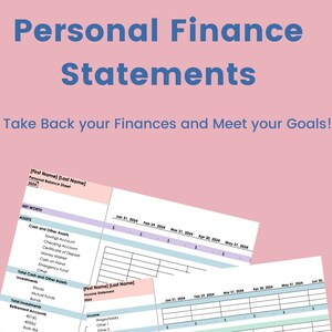 Personal Finance Statements Monthly - Etsy