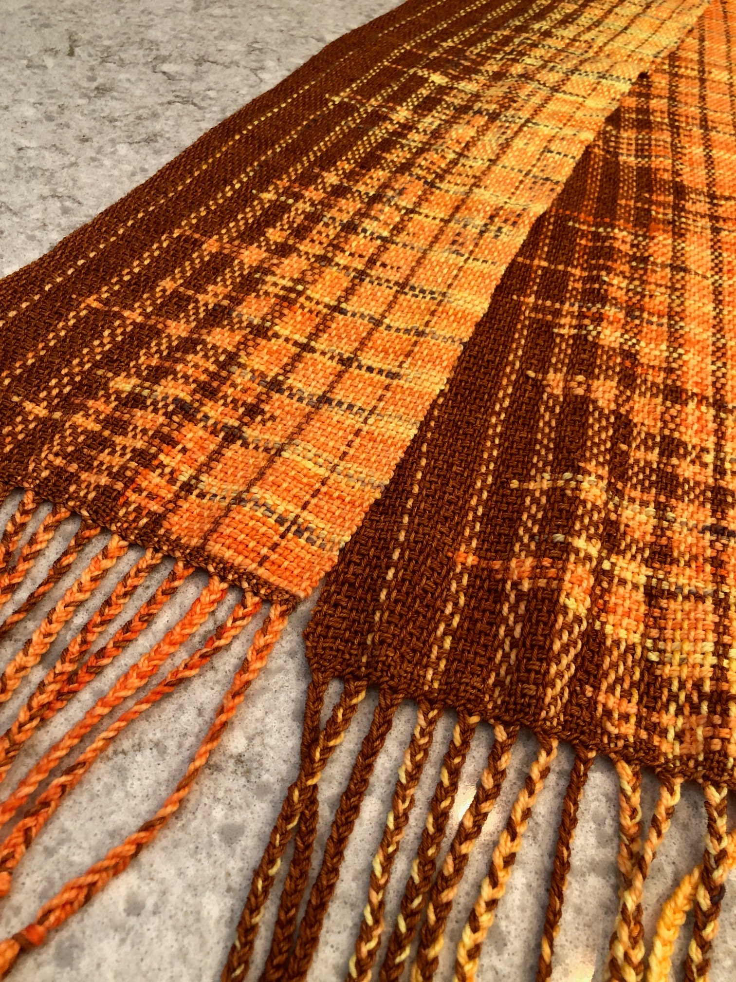Tiger Lilies by the Roadside - A Clasped Weft Scarf Rigid Heddle ...