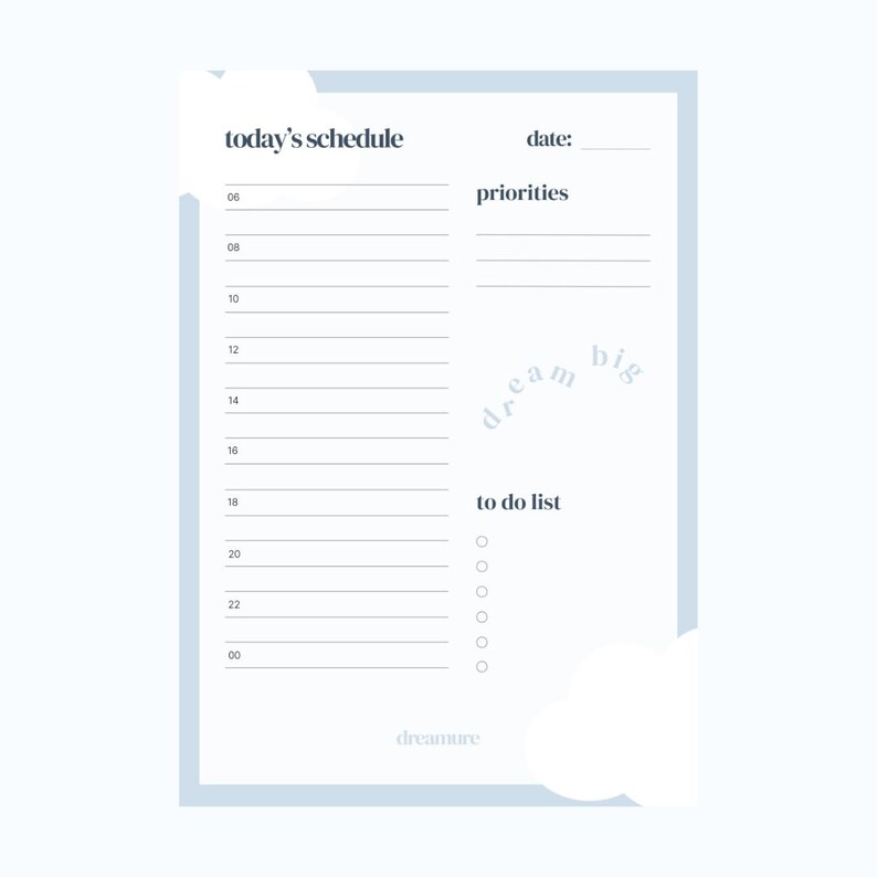 Daily Planner - Printable Digital Planner for iPad and Tablet, With ...