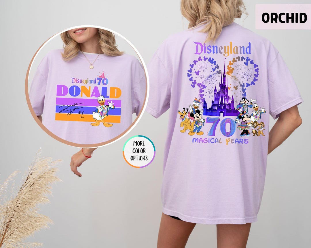 Comfort Colors Disneyland 70th Anniversary Shirt, Mickey Minnie Donald ...
