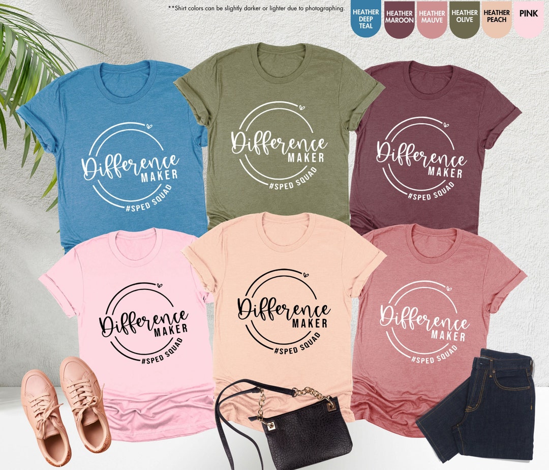 Difference Maker Shirt,sped Teacher Shirt,special Education Teacher ...