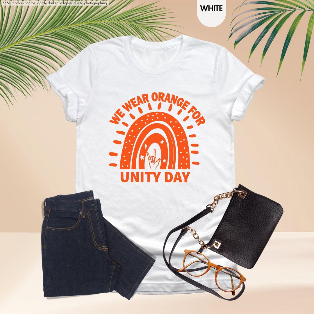 We Wear Orange for Unity Day Shirt, Unity Day Rainbow Shirt, Bully ...