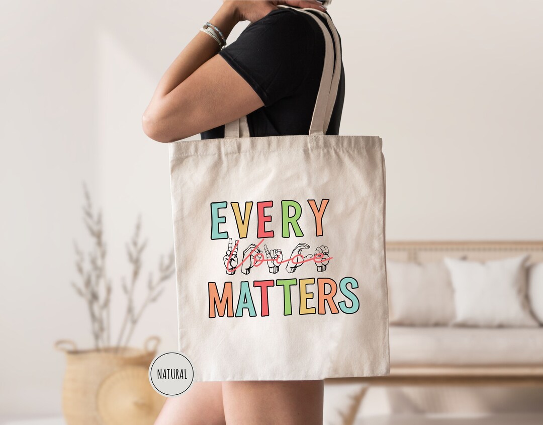 Every Voice Matters Tote Bag, Speech Language Pathologist Tote, SLP ...