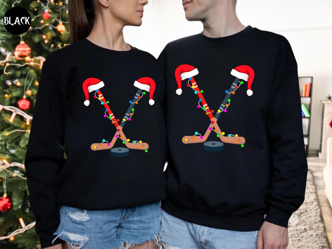 Christmas Ice Hockey Sweatshirt, Ice Hockey Gifts, Hockey Mom ...