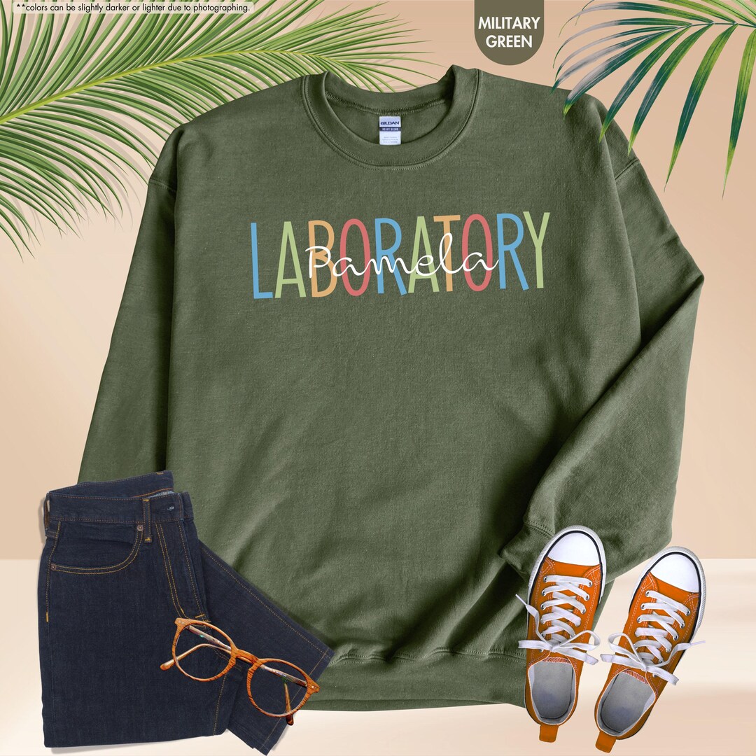 Custom Laboratory Sweatshirt, Personalized Lab Tech Shirt, Laboratory ...