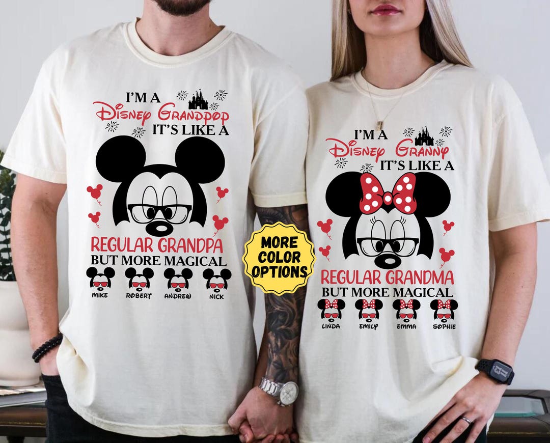 Comfort Colors Disney Grandma Grandpa Shirt, More Magical Grandma ...