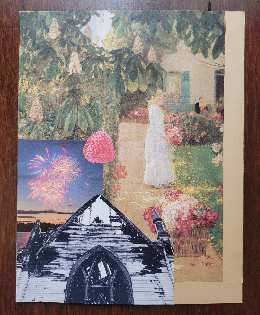 Small Collage Strawberry Garden - Etsy