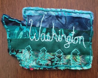 Washington Evergreen State Embroidered Patch - Etsy