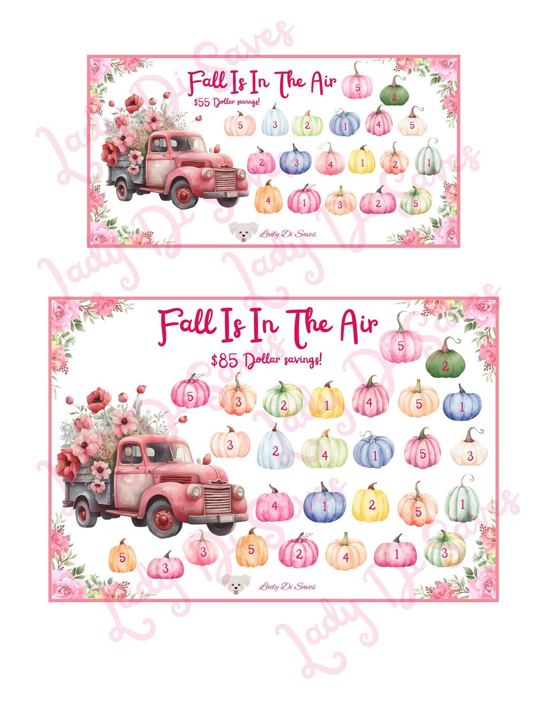 A5 and A6 PINK "fall is in the Air" Farm Truck Pumpkin Patch Savings ...