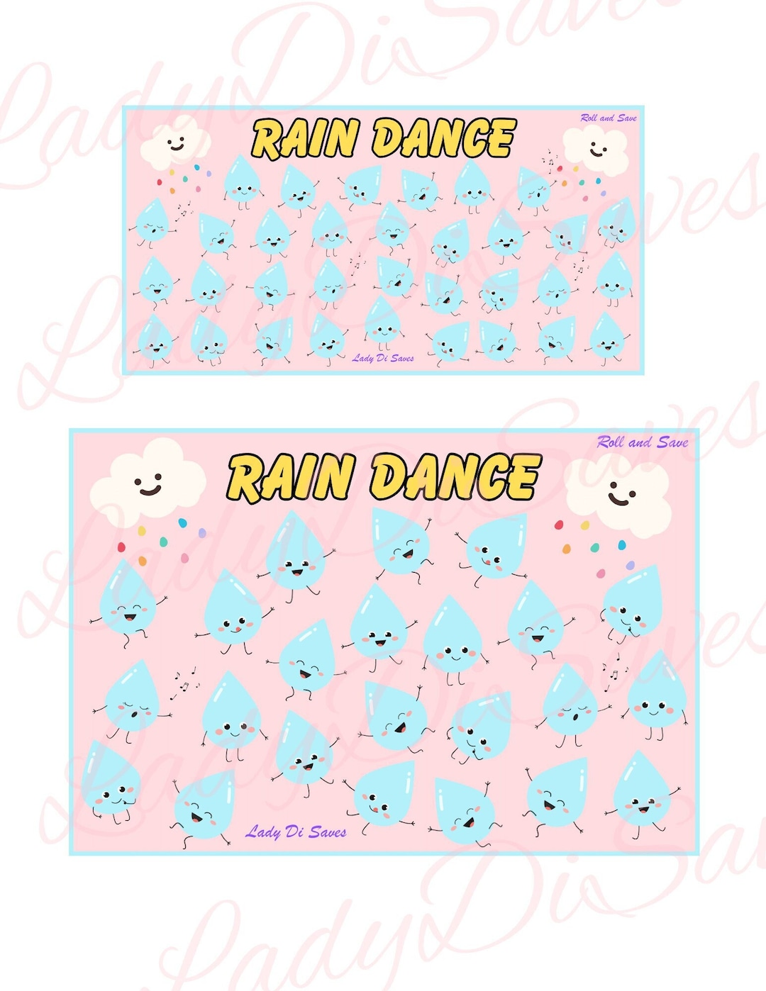 A5 and A6 Spring "rain Dance" Mini Savings Challenge With Envelope ...