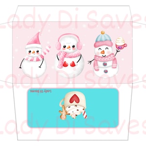 Three PINK A6 Winter Snowman Mini Savings Challenge, Plus a Cash ...