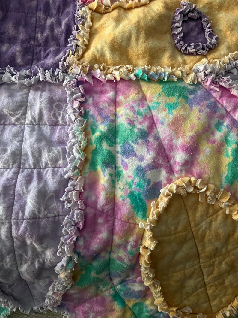 Handmade Rag Quilt, Butterfly Baby Blanket - Etsy