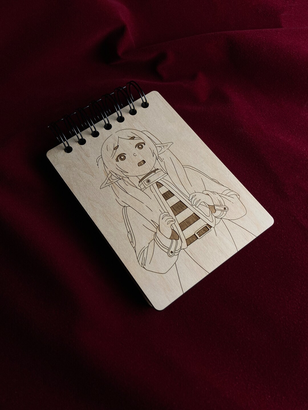 Anime Frieren Inspired Wooden Sketchbook Notebook A5 A6 Beyond Journey ...