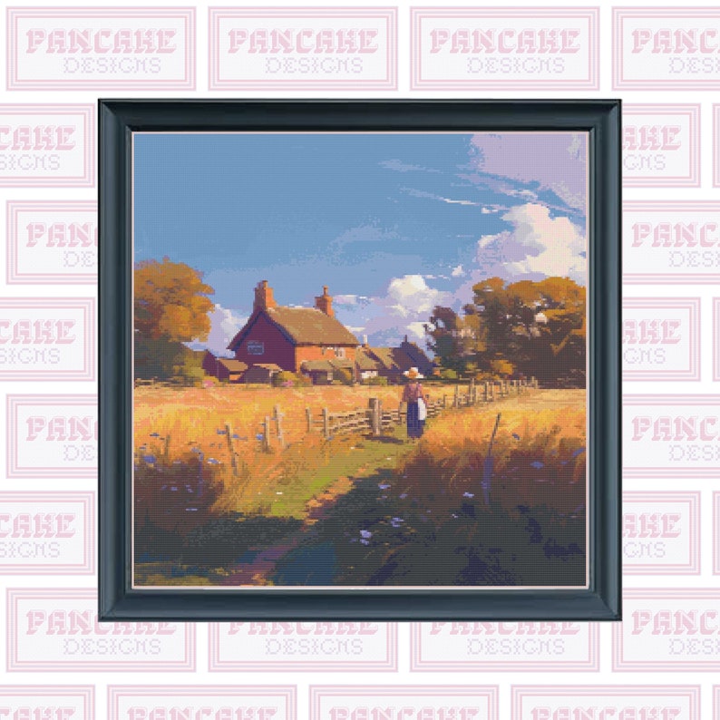 Countryside Walk in Summer, PDF Cross Stitch Pattern, English ...