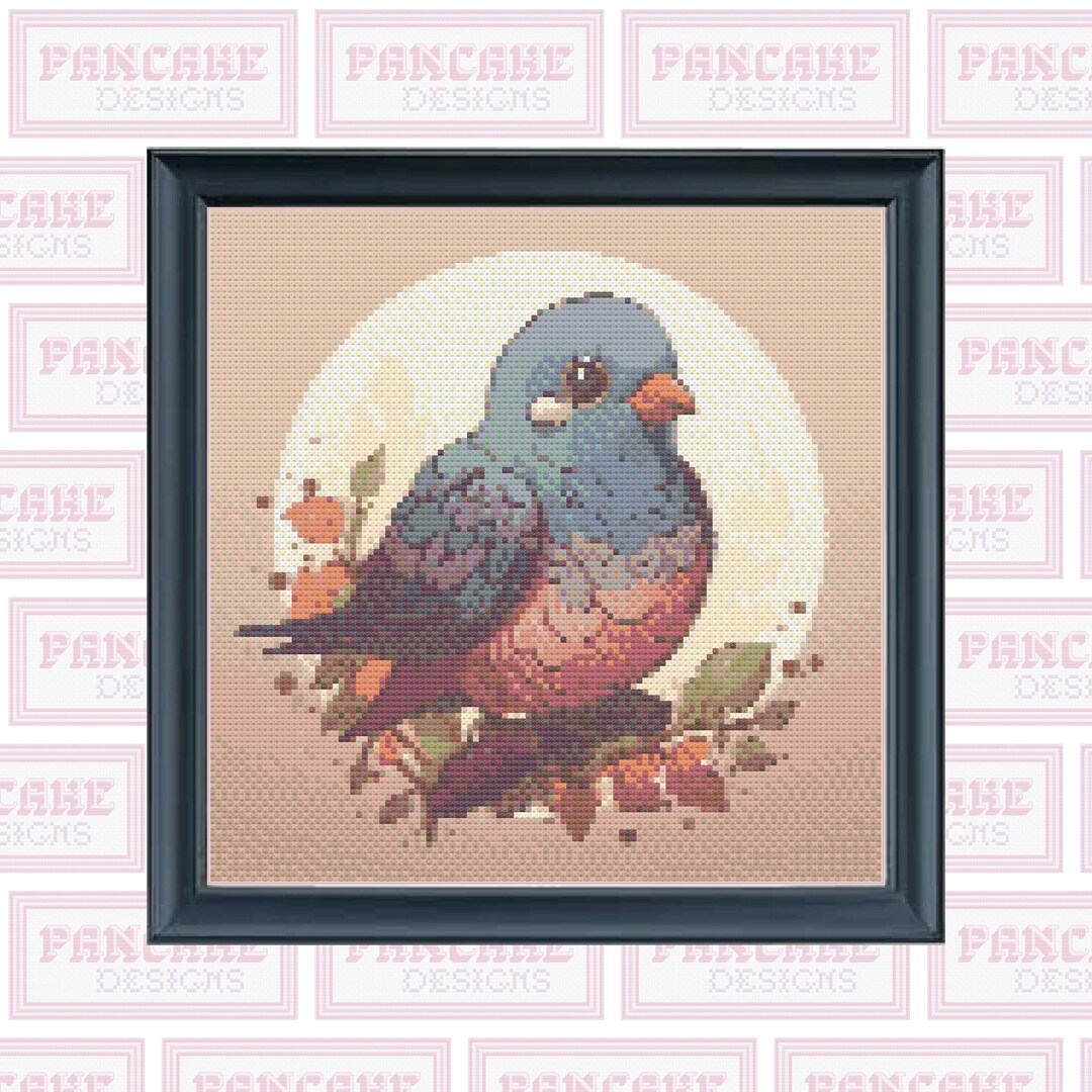 Cute Pigeon Cross Stitch Pattern, PDF Download, Beginner Friendly, Cute ...
